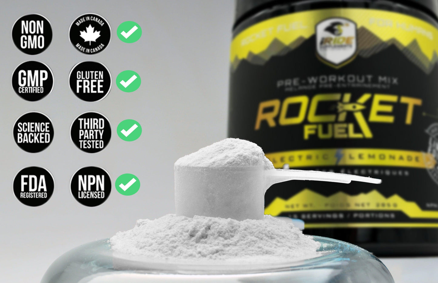 *Electric Lemonade* Rocket Fuel Pre-Workout (15 Servings) – iRide ...